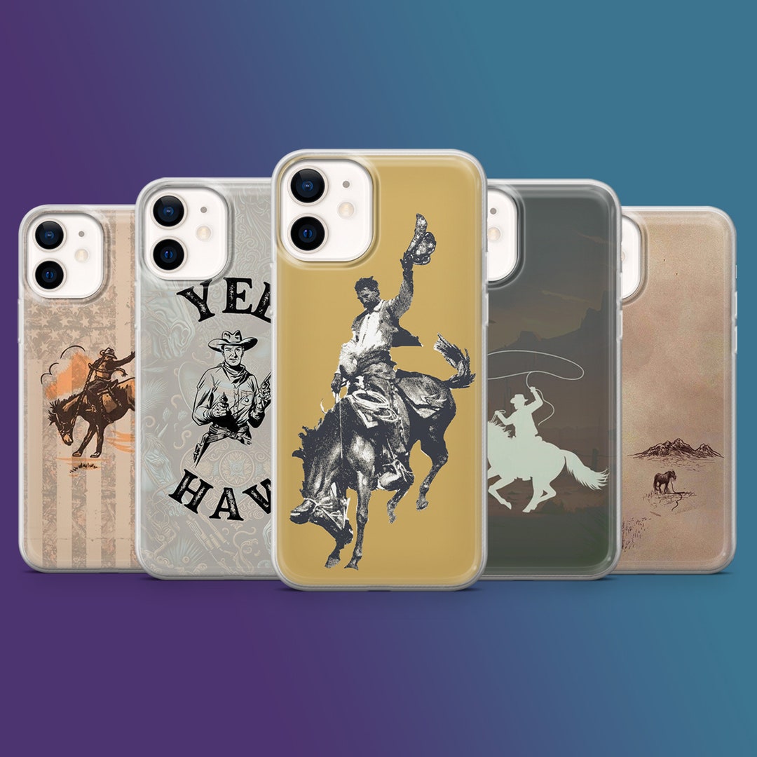 Western Cowboy Phone Case Rodeo Horse Cover for iPhone 15, 14, 13, 12 ...