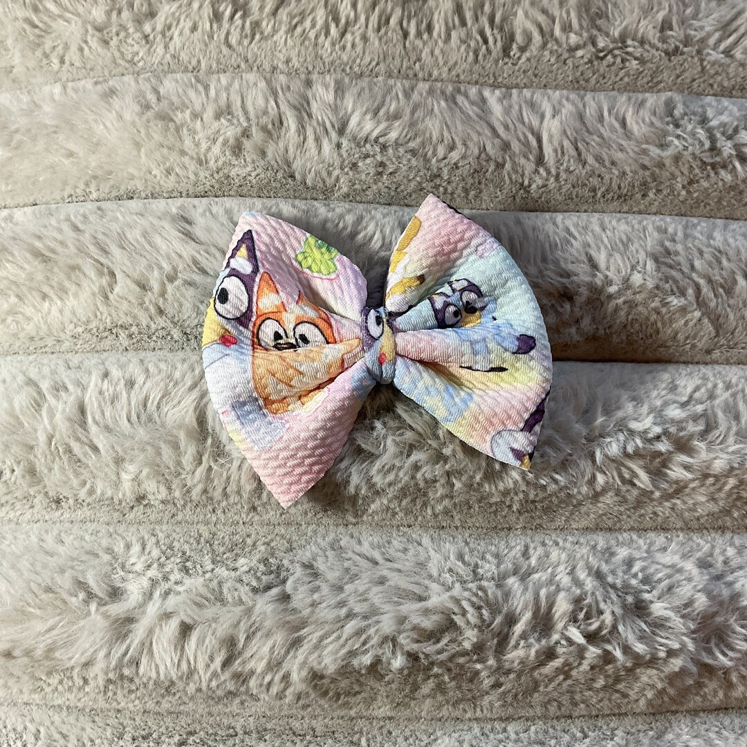 Bluey Alligator Clip Hair Bow - Etsy