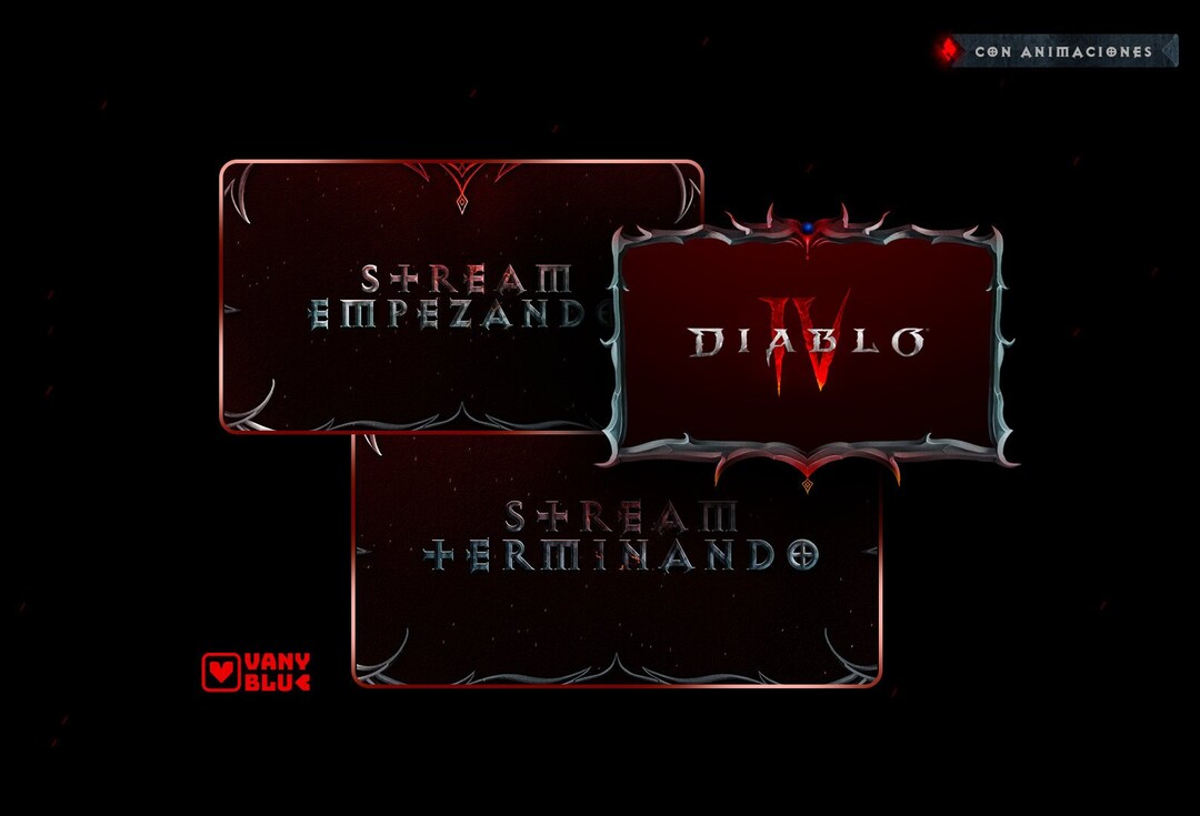 Twitch Overlay Inspired by Diablo 4 Full Animated - Etsy