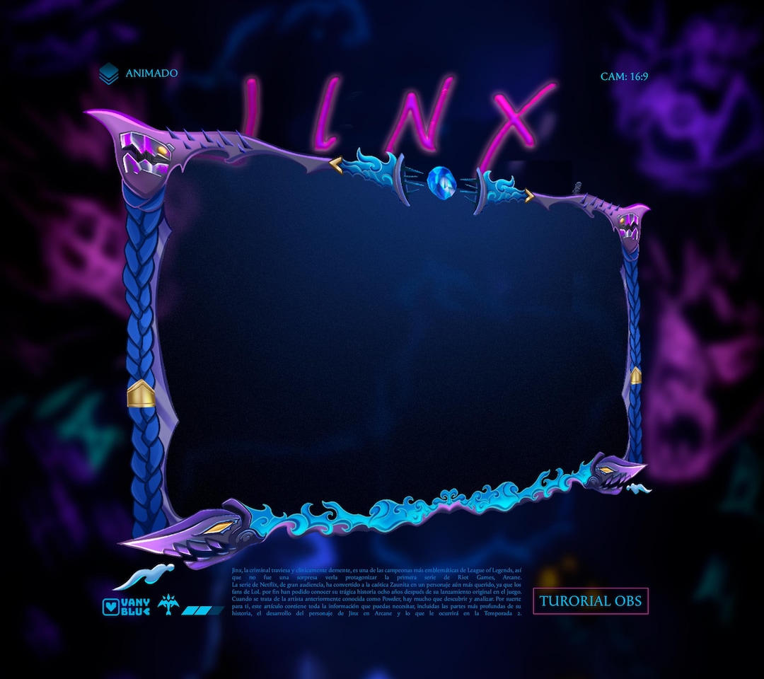 JINX ARCANE Overlay Stream - Etsy