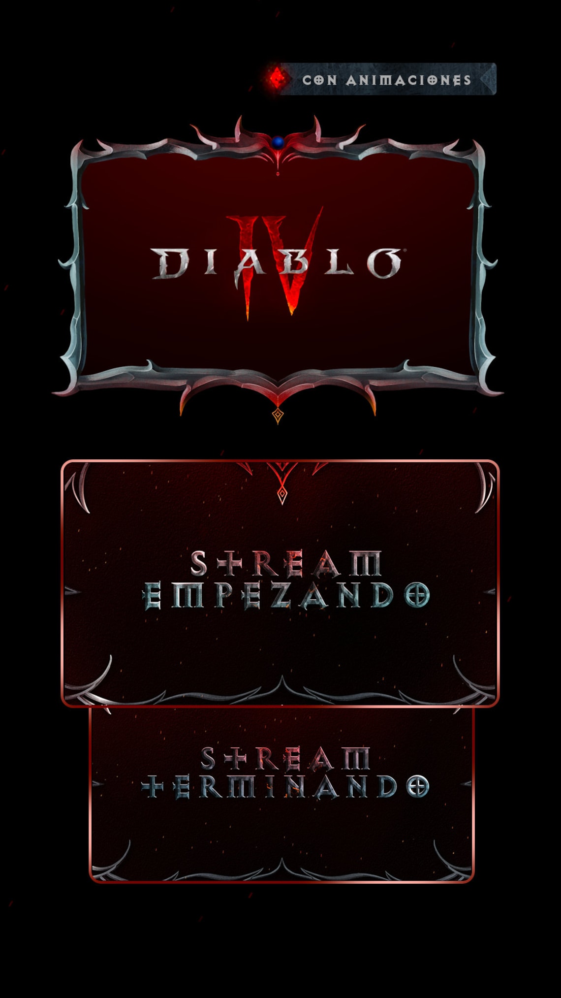 Twitch Overlay Inspired by Diablo 4 Full Animated - Etsy