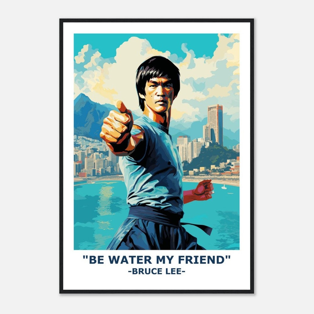 Bruce Lee, Legend Marial Artist, Premium Matte Paper Wooden Framed ...