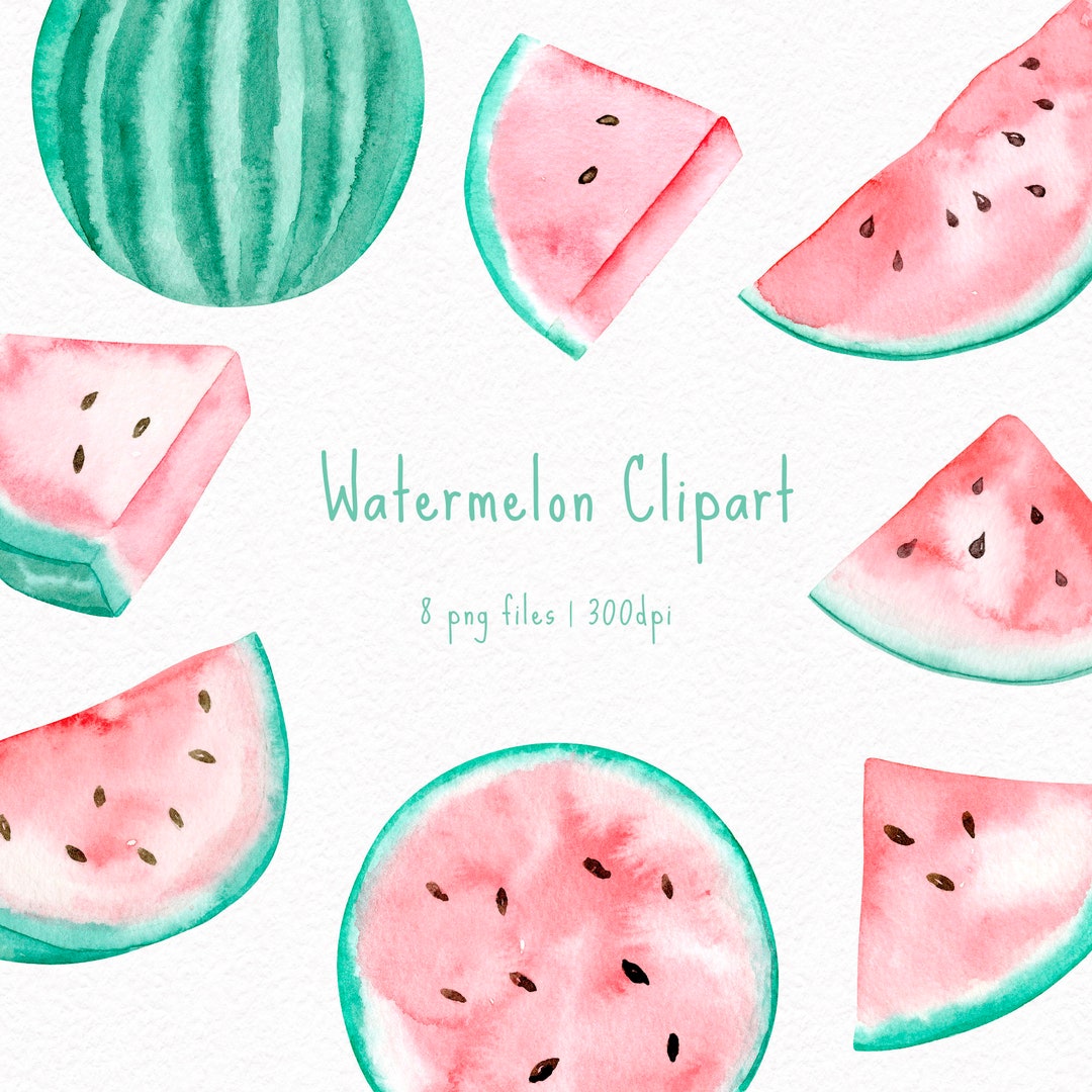 Watercolor Watermelon Clipart, Cute Melon PNG, Fruit Clipart for ...