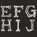 Bone Alphabet PNG Set: Gothic Halloween Font (digital Download) - Etsy