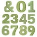Crochet Alphabet PNG Set: Green Yarn Letters & Numbers (digital ...