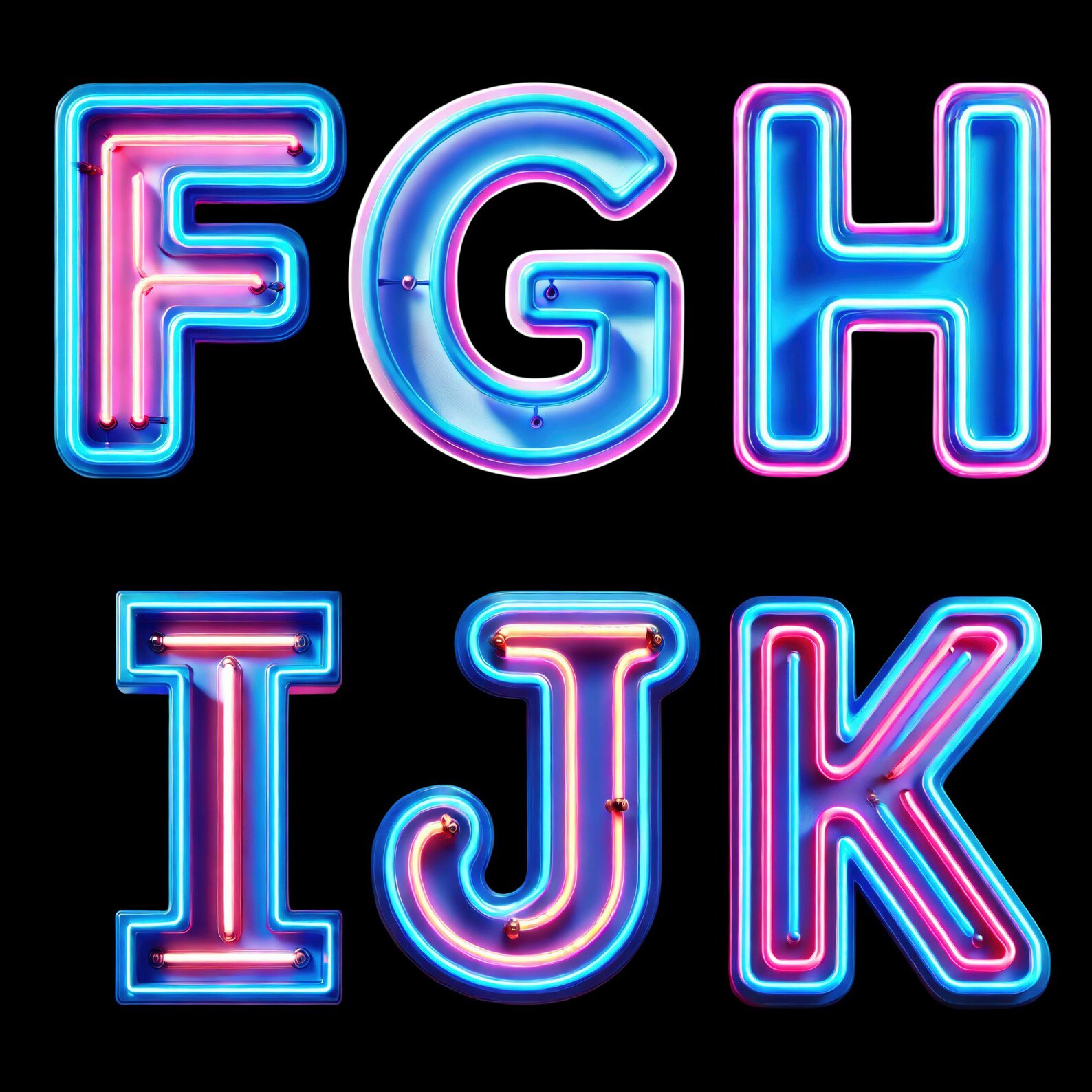 Neon Alphabet PNG Clipart, Retro Neon Letters and Numbers, 80s ...