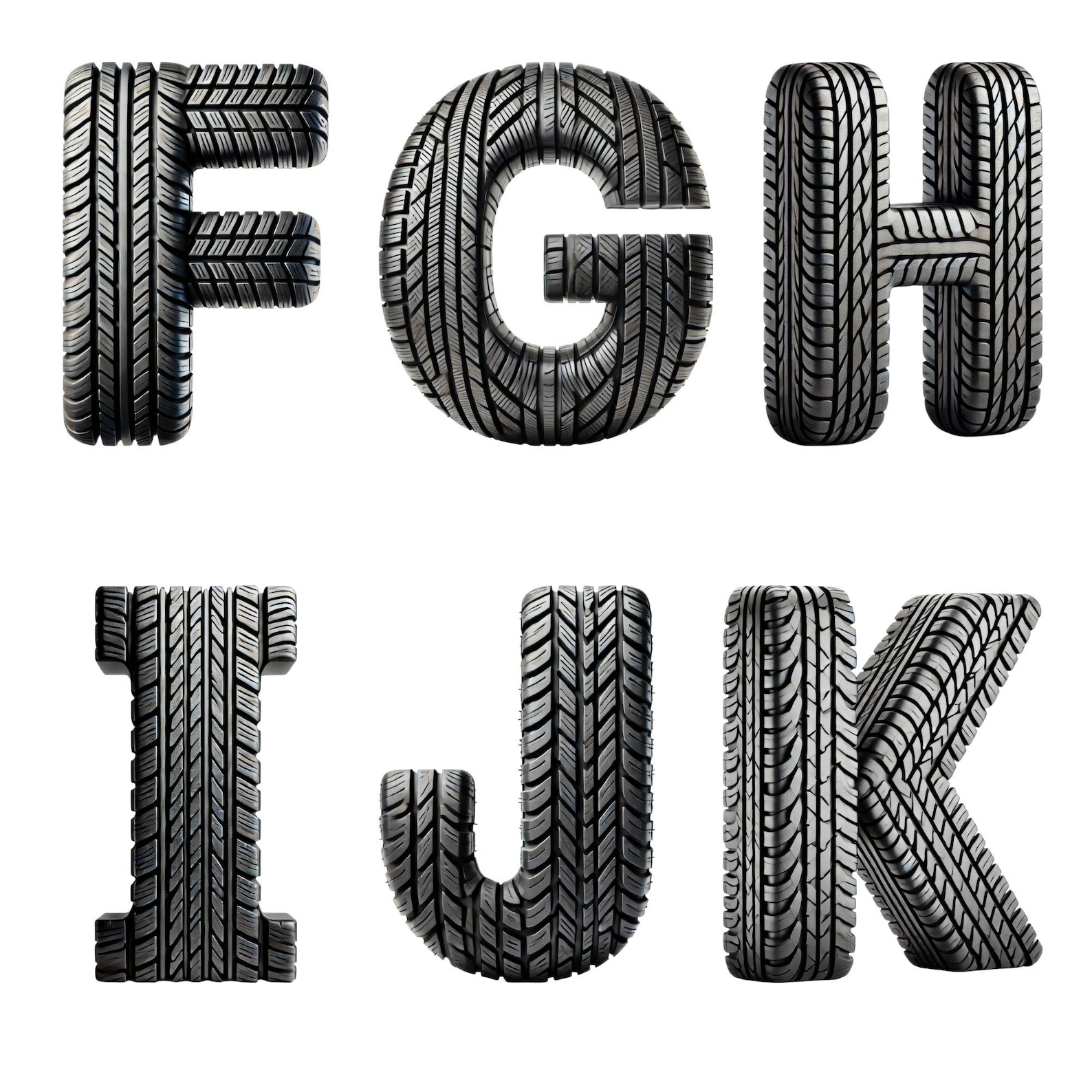 Tire Track Alphabet PNG: Racing Font Clipart (digital Download, Canva ...