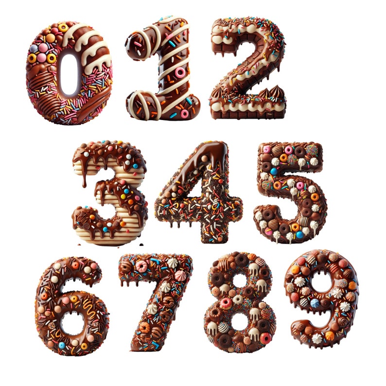 Decadent Chocolate Alphabet PNG Set - Digital Design Elements - Etsy