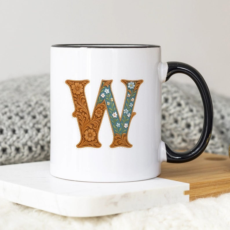 Ranch Nouveau Tooled Leather Alphabet PNG | Western Floral Letters ...