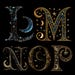 Celestial Moons & Stars Alphabet PNG: Cosmic Letter Clipart (digital ...