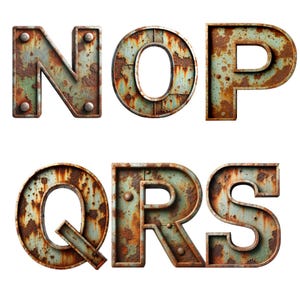 Rust Alphabet PNG Set: 39 Grunge Metal Letters (digital Download) - Etsy