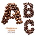 Aromatic Coffee Bean Typography - PNG Letters - Etsy