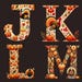 Thanksgiving Watercolor Alphabet Clipart: Pumpkin Turkey Letters ...