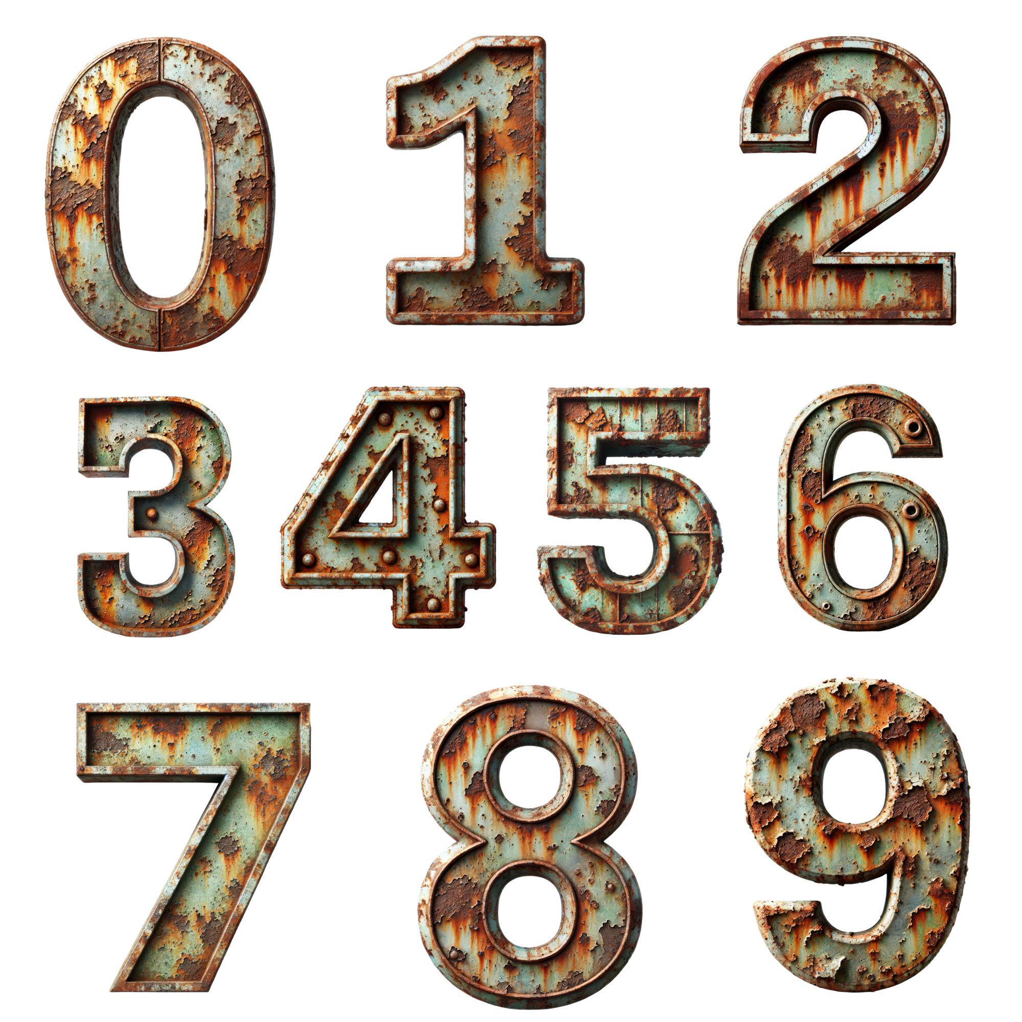 Phosphate Rust Alphabet PNG Set, 39 Grunge Rusty Metal Letters ...