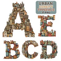 Road Letter Alphabet & Numbers Clipart Set / Text Graphics / ABC 123 ...