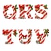 Candy Cane Christmas Alphabet PNG | A–Z 0–9 & Symbols | Red Holiday ...