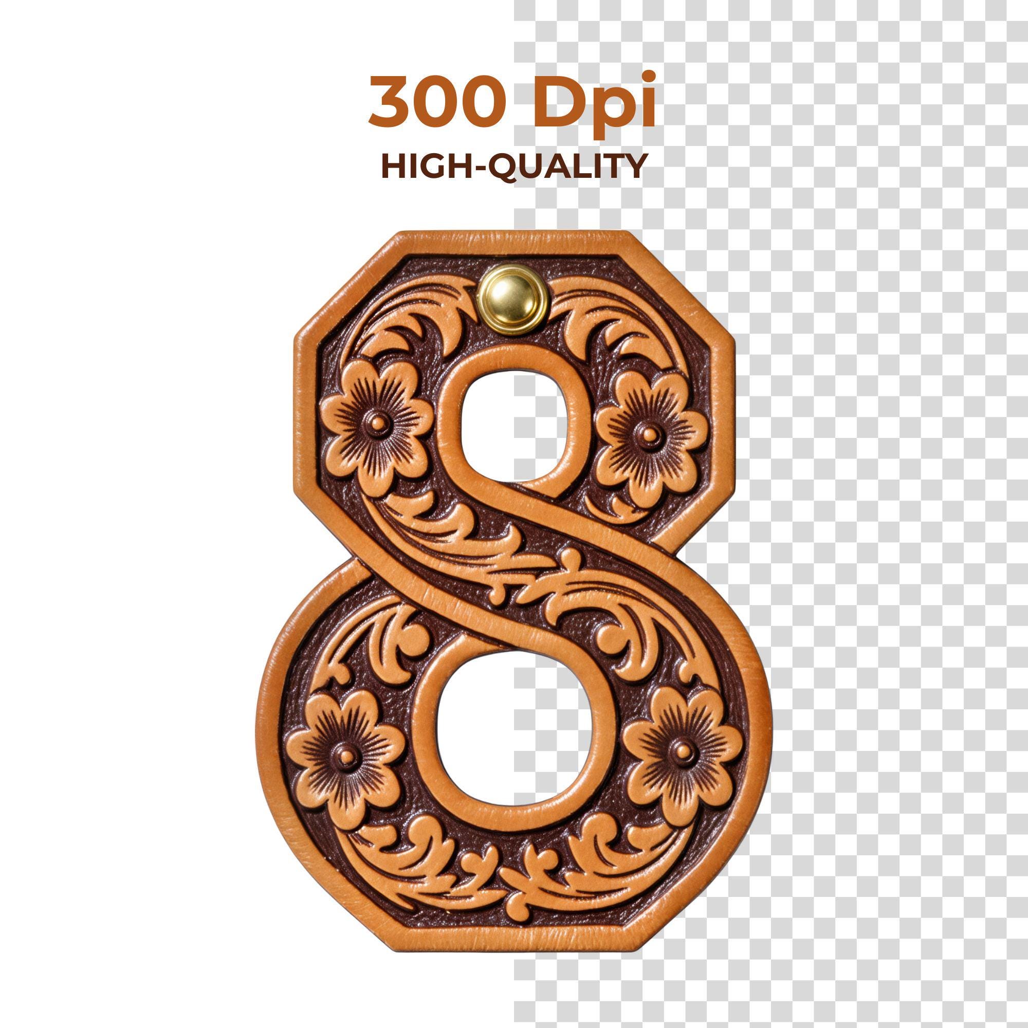 Western Tooled Leather Alphabet PNG: Cowboy Font Clipart (instant ...