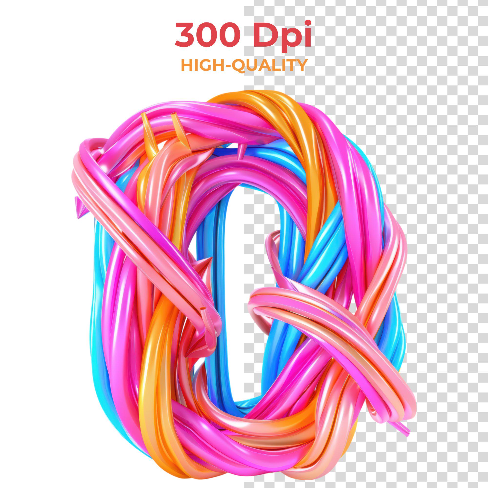 Drinking Straw Alphabet PNG Clipart: 3D Letters & Numbers Font (digital ...
