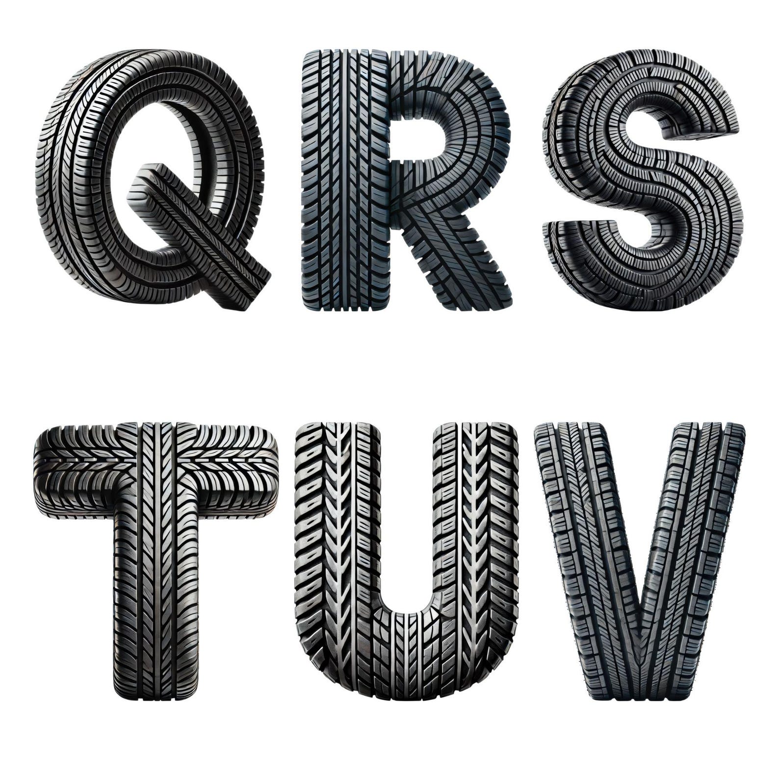 Tire Track Alphabet PNG: Racing Font Clipart (digital Download, Canva ...
