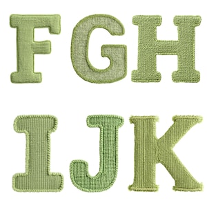 Crochet Alphabet PNG Set: Green Yarn Letters & Numbers (digital ...