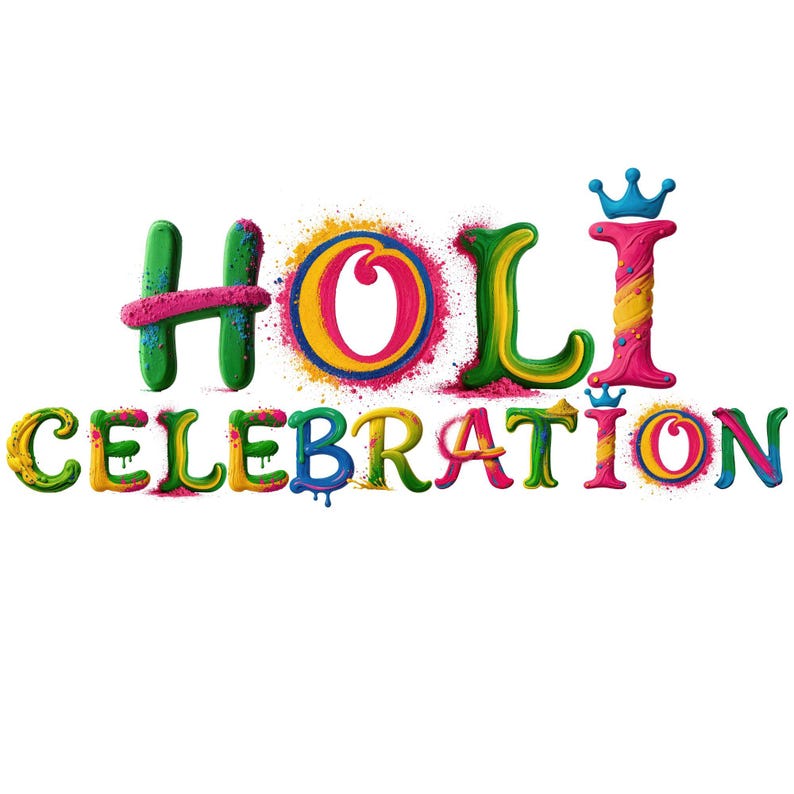 Colorful Holi Festival Alphabet PNG (40pcs) | Paint Splash Letters ...