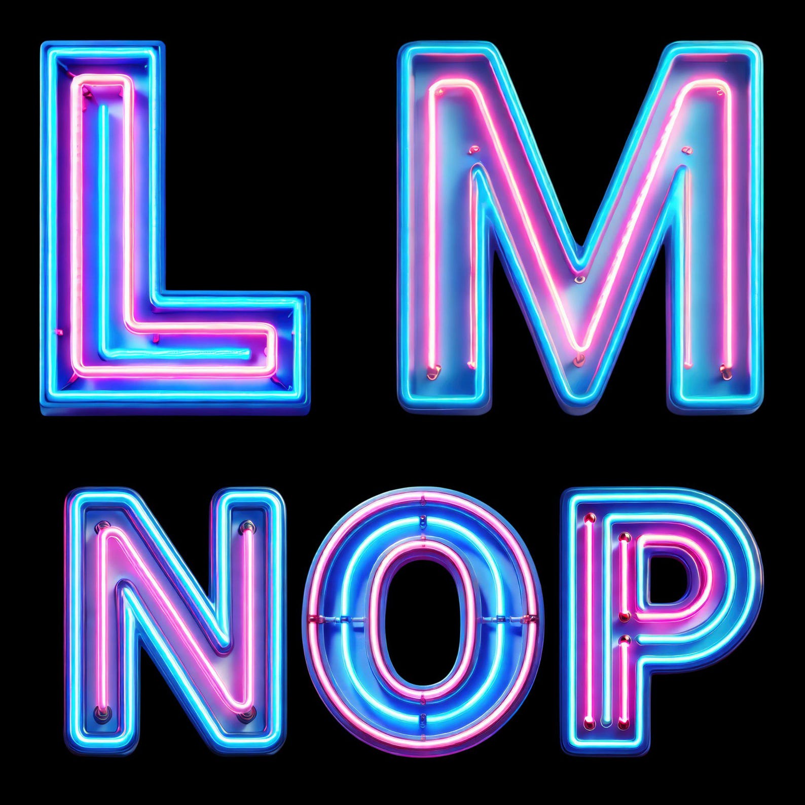 Neon Alphabet PNG Clipart, Retro Neon Letters and Numbers, 80s ...