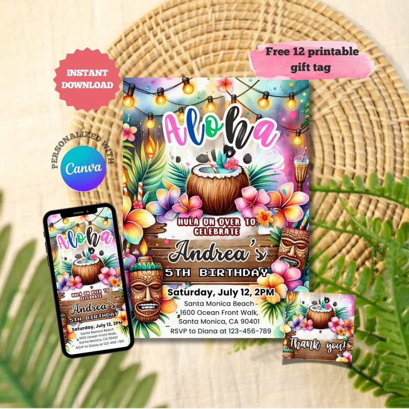 Aloha Invitation - Etsy