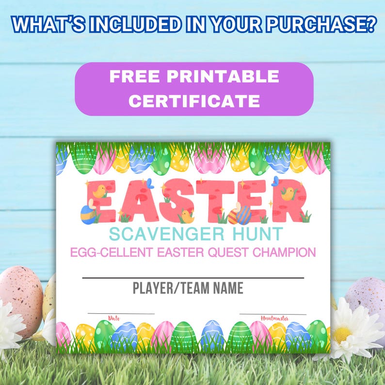 Easter Outdoor Scavenger Hunt Game, 48 Clues (instant Download) - Etsy