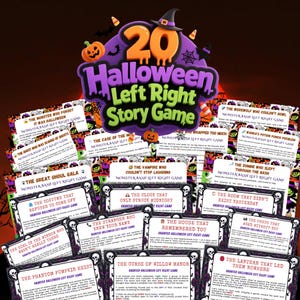 Halloween Left Right Story Game: Printable Party Activity (digital ...