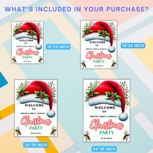 Editable Christmas Party Welcome Signs Template Holiday Party Welcome ...