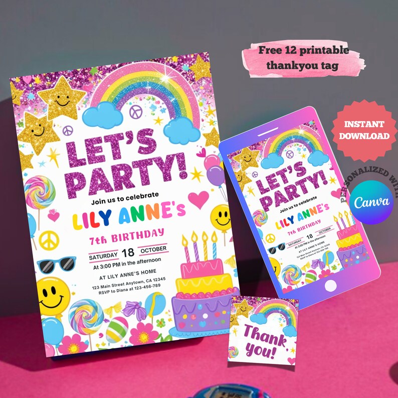 Patch Letter Invitation Girl Birthday Invitation Varsity Glitter Patch ...