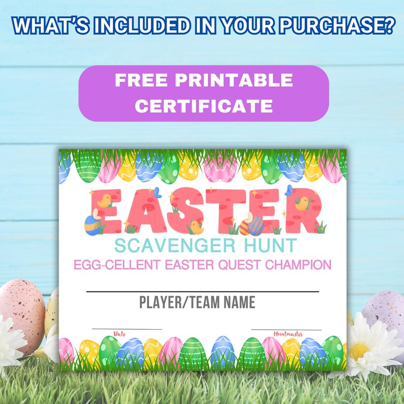 Printable Indoor Easter Scavenger Hunt-102 Clues Egg Hunt Fun Easter ...