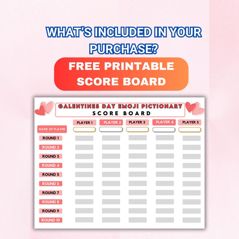 Galentines Day Emoji Pictionary Game | 30 Fun Questions, 3 Levels ...