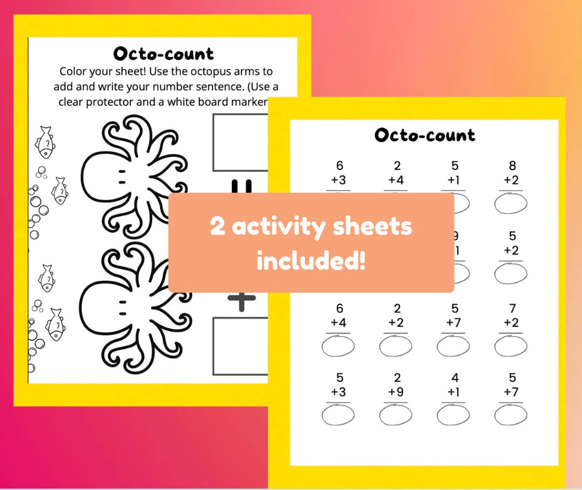 Printable Interactive Math Game for Grades Kindergarten to 1. Addition ...