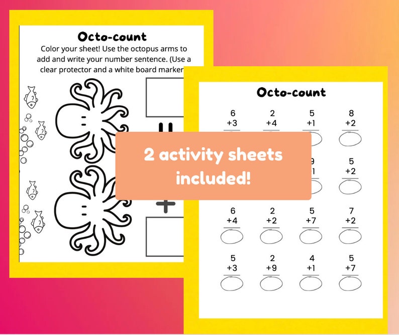 Printable Interactive Math Game for Grades Kindergarten to 1. Addition ...