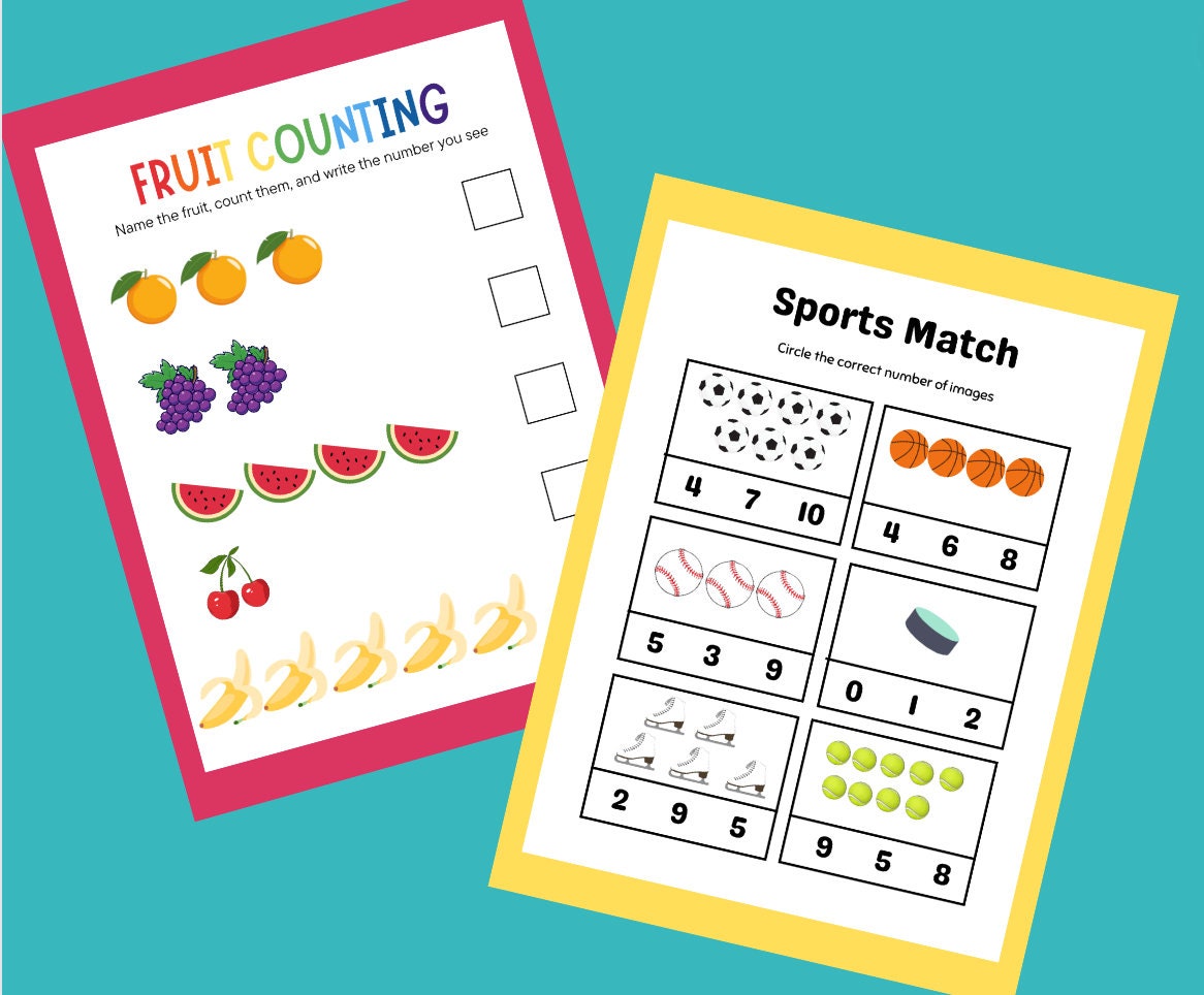 25 Addition, Subtraction, Measurement, Matching, Etc. Printable Math ...