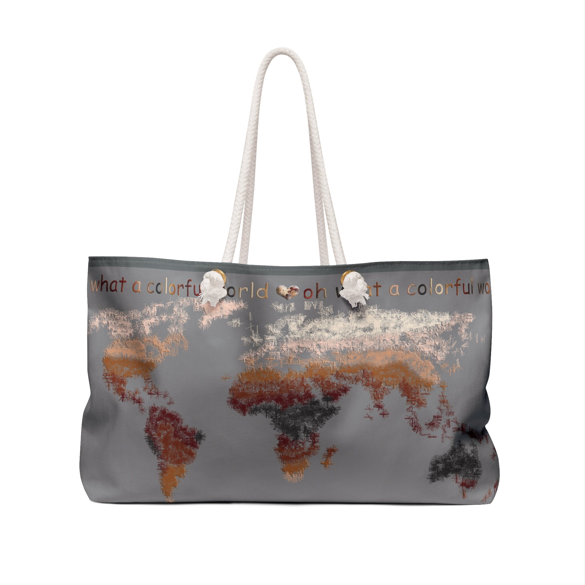 World Map Weekender Bag - Etsy