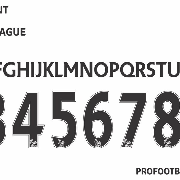 Premier League Font - Etsy