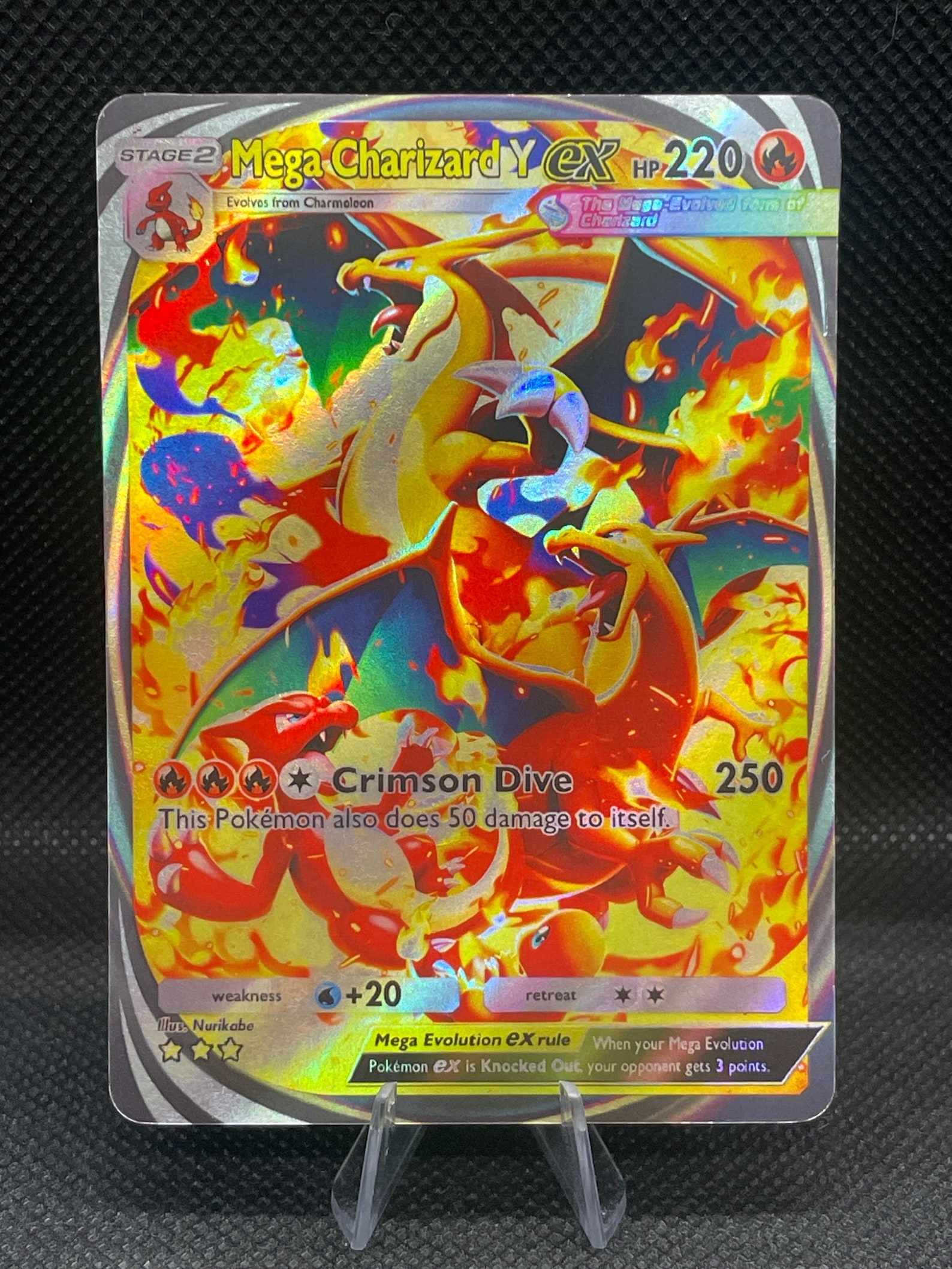 Mega Charizard Y Ex - Pokemon TCG Pocket Custom Card HOLO - Crimson ...