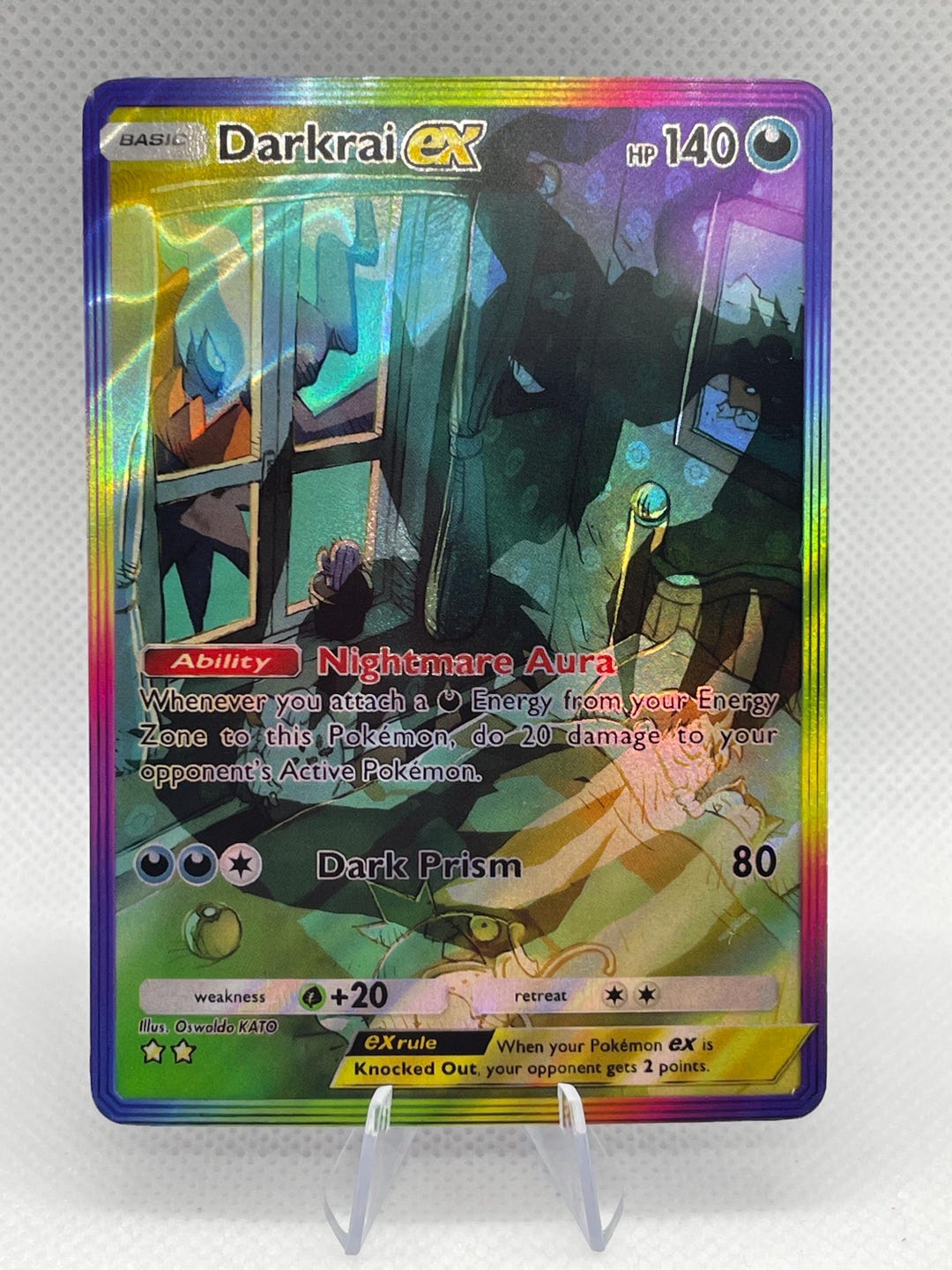 Darkrai Ex- Pokemon TCG Pocket Custom Card HOLO - Space Time Smackdown ...