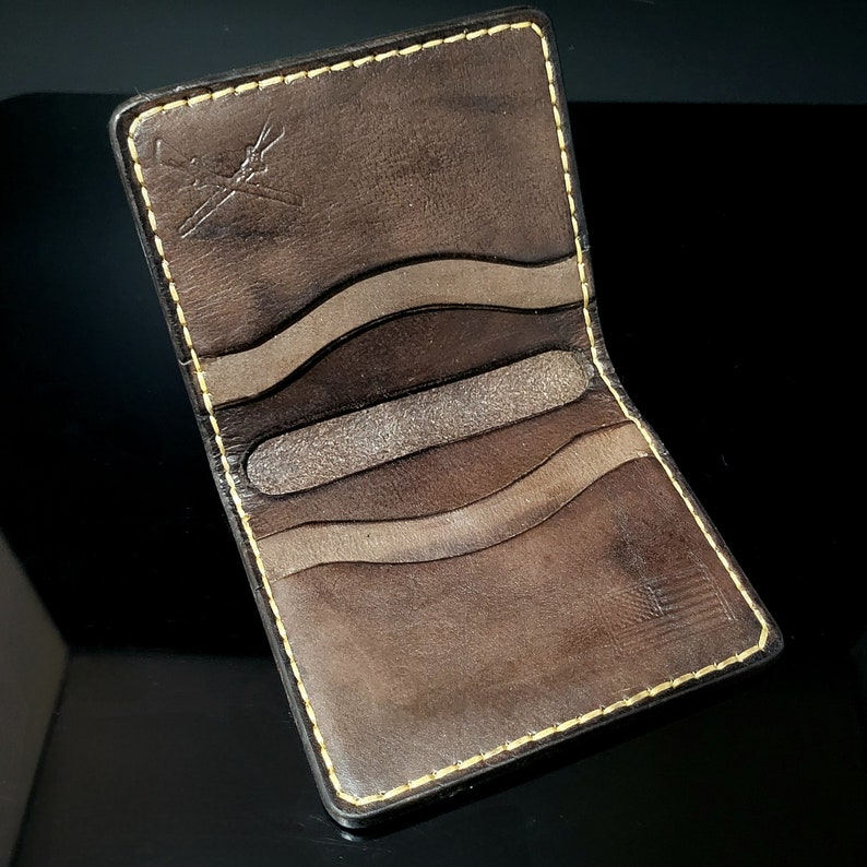 Custom Handmade Leather Card Wallet - Etsy