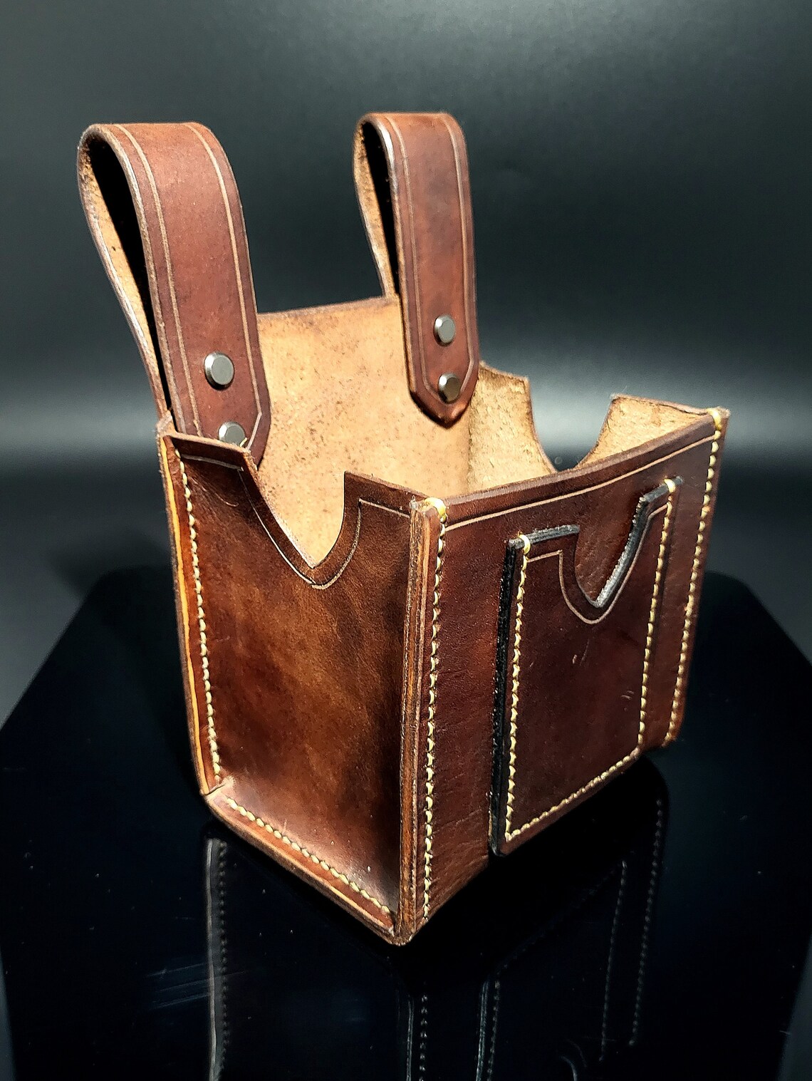 Hand-stitched Leather Shotgun Shell Box Holder 12G - Etsy