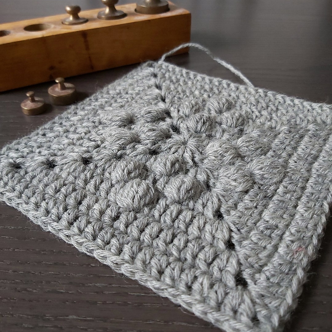 Crochet Bobble Rock Granny Square Pattern - Etsy