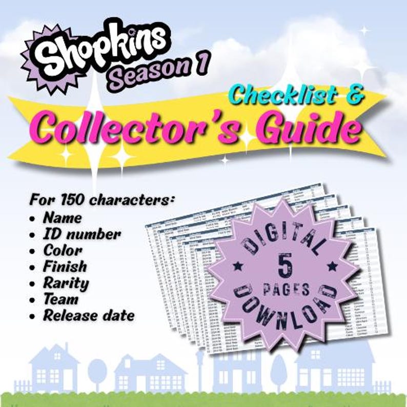 Shopkins Season 1 Collector's Guide - Etsy