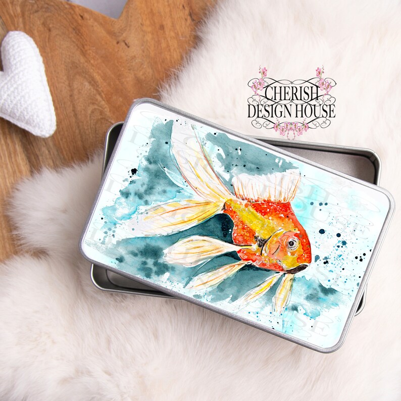 Goldfish Illustration Tin Sublimation Clip Art PNG Commercial License ...