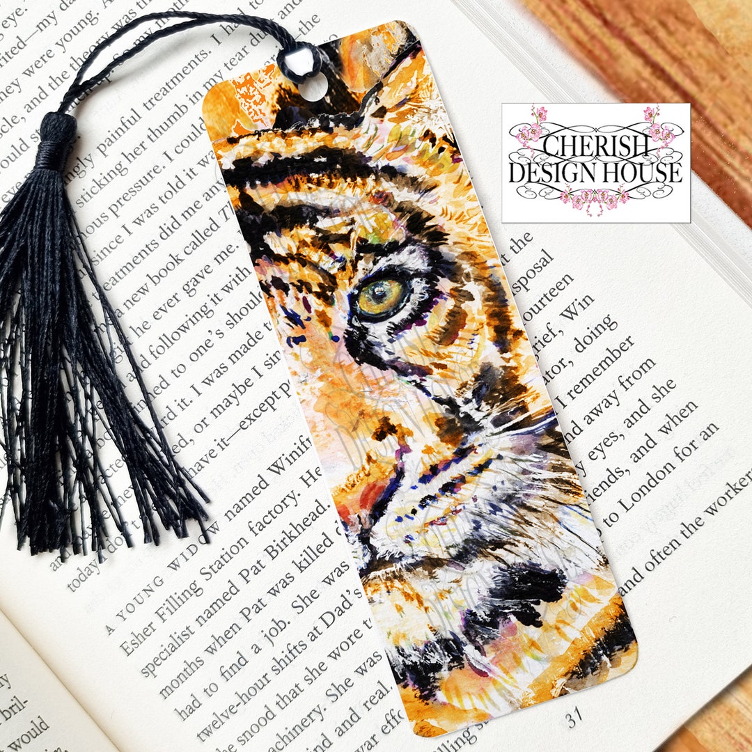 Tiger Natural Bookmark Sublimation Design Clipart PNG Digital Download ...