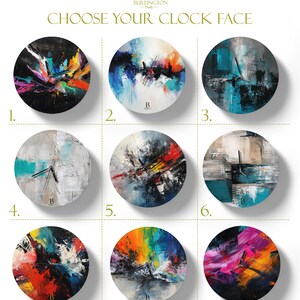 Abstract Clock With Design Options Abstract Wall Clock Unique Wall ...