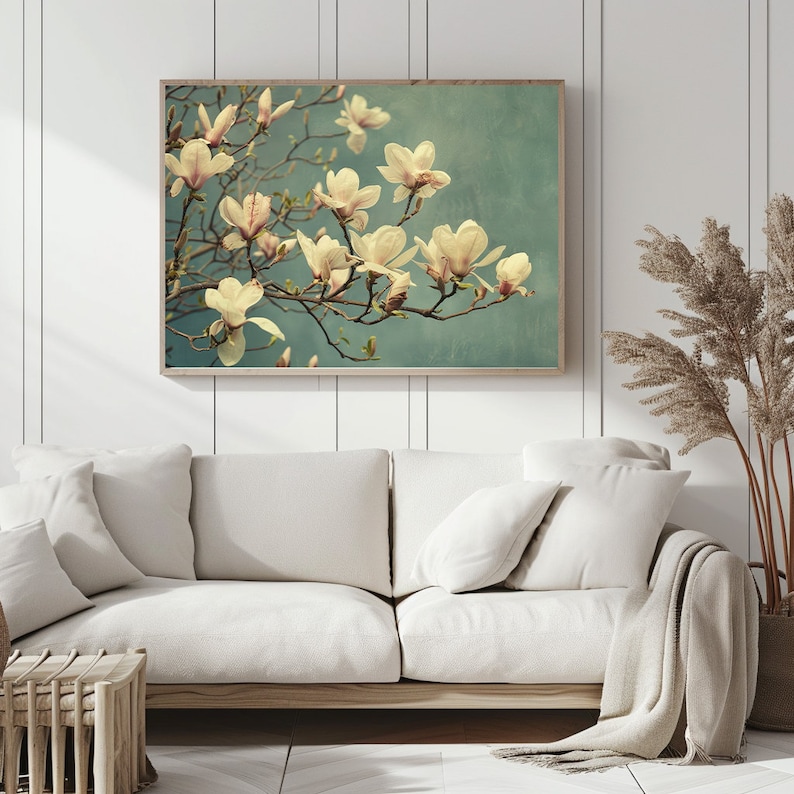 Magnolia Tree Branch Printable Wall Art Magnolia Tree Digital Print ...