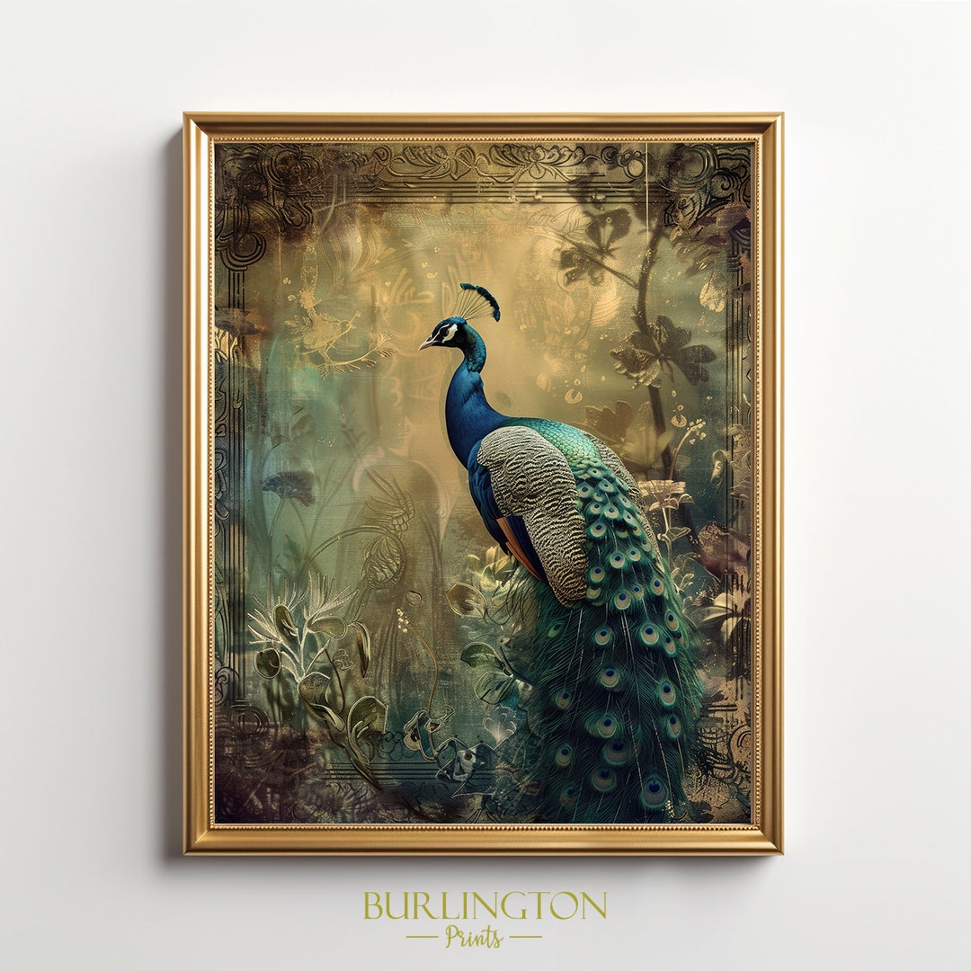 Peacock Printable Digital Print Art Print Peacock Printable Wall Decor ...
