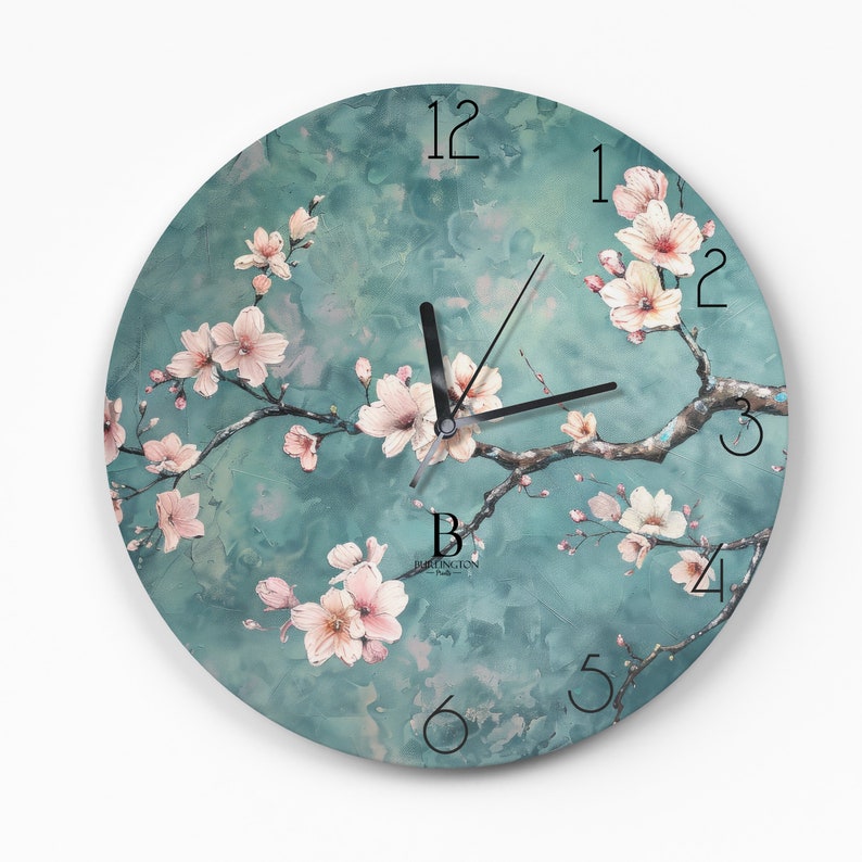 Clock With Design Options Nature Theme Wall Clock Unique Wall Clock ...